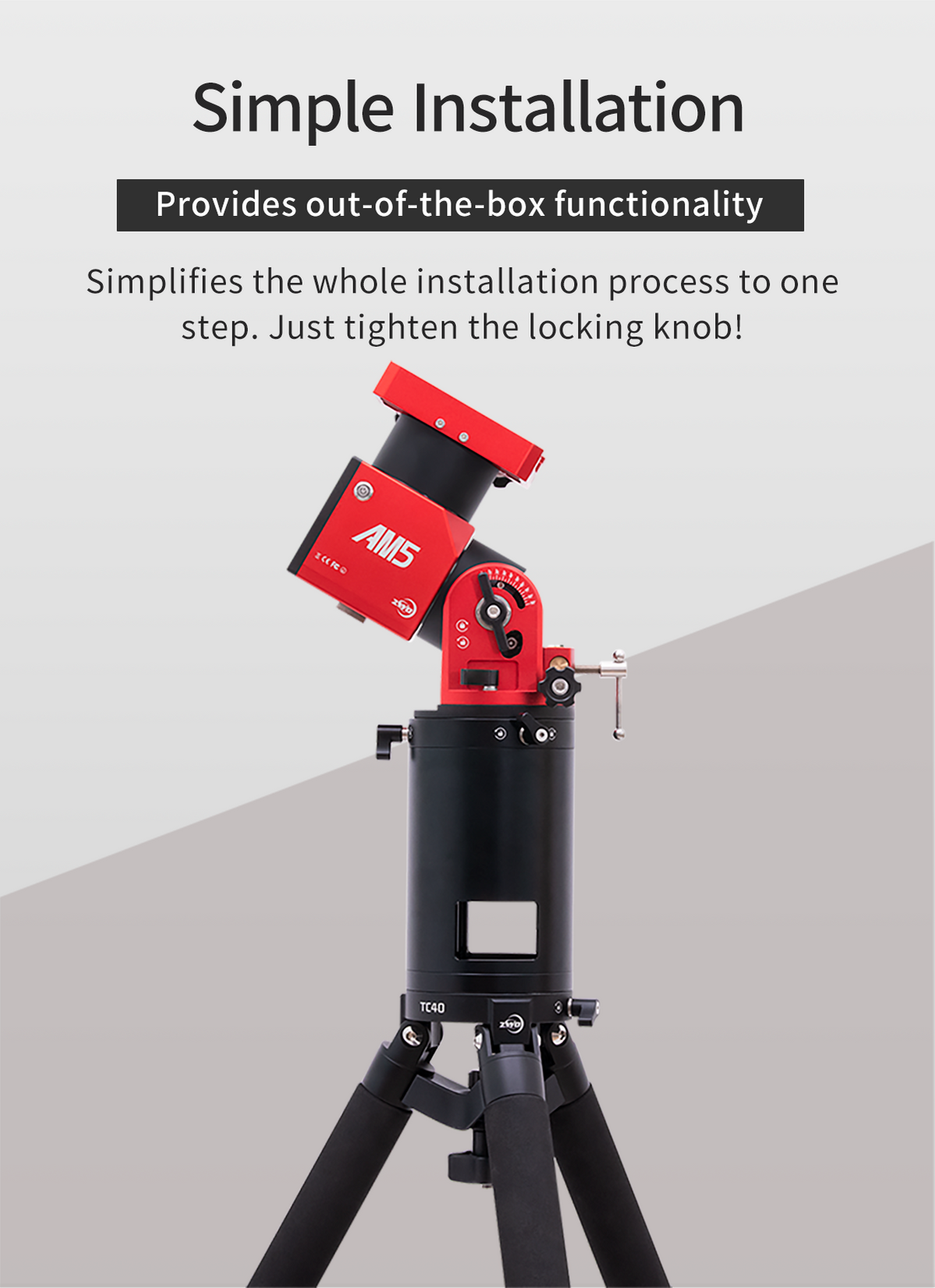 ZWO PE200 Pier Extension for the AM5 Mount — Astronomics