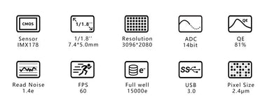 ZWO ASI178MC Color CMOS Astronomy Imaging Camera — Astronomics