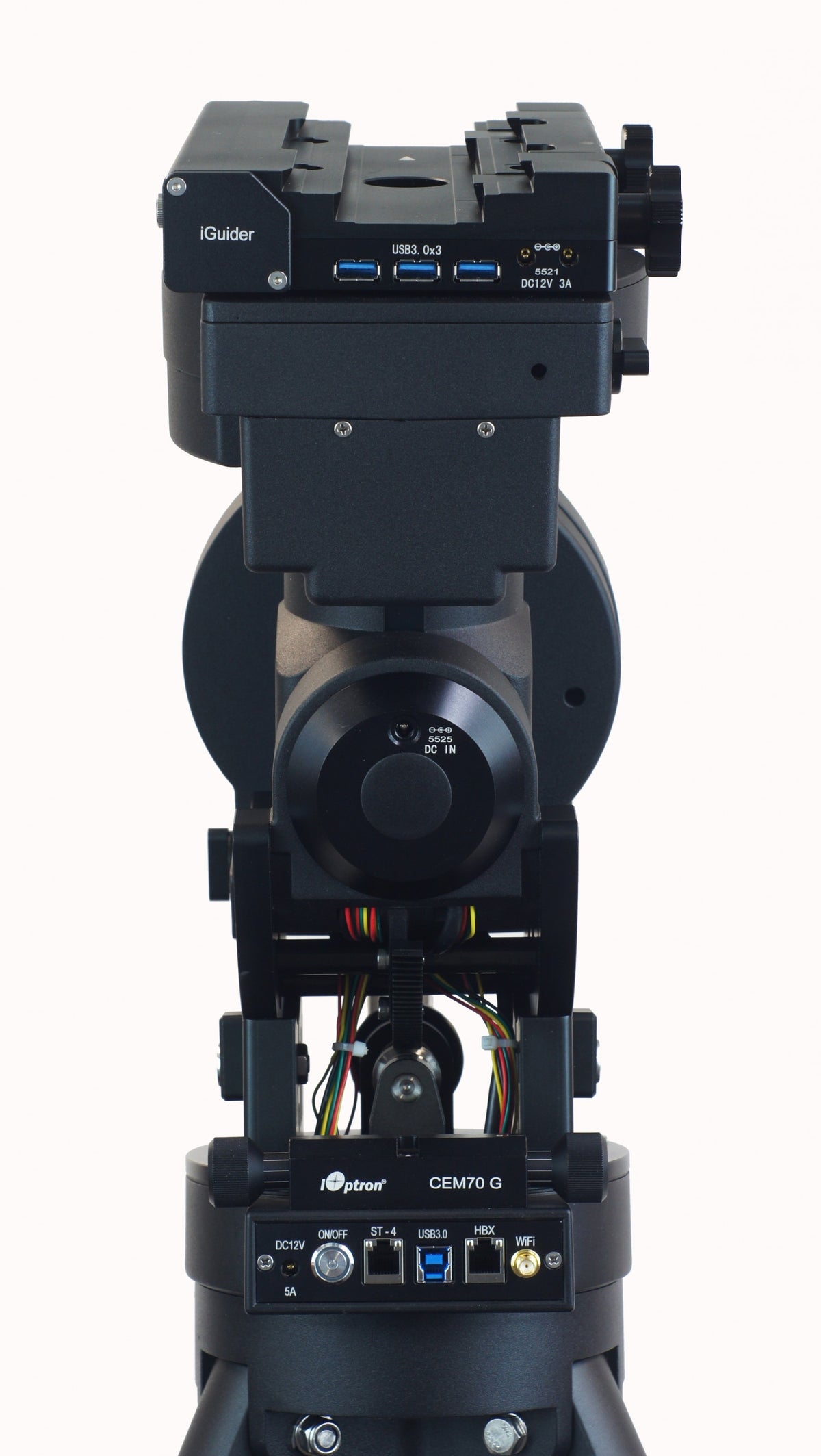 iOptron CEM70EC "center-balanced" go-to equatorial mount, with iPolar, without tripod — Astronomics